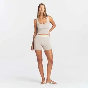 SKIMS Cotton Rib Boxer - Stone
