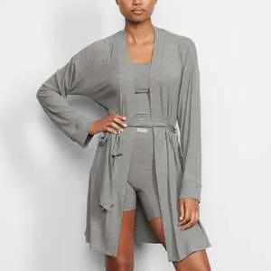SKIMS Soft Lounge Robe - Heather Grey