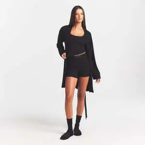 SKIMS Robe | Light Neutral | Medium | Soft Lounge - Onyx