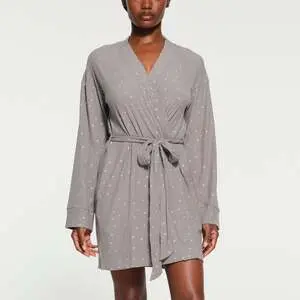 SKIMS Soft Lounge Robe Smoke Sparkle Print