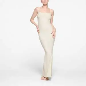 SKIMS SKIMS Soft Lounge Long Slip Dress Bone