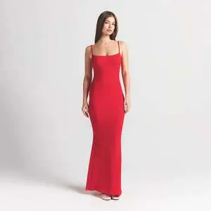 Spaghetti Strap Ribbed Dresses