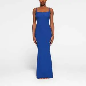 SKIMS SKIMS Soft Lounge Long Slip Dress Cobalt