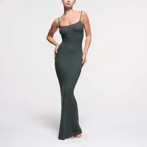 SKIMS SKIMS Soft Lounge Long Slip Dress Deep Sea
