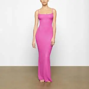 SKIMS SKIMS Soft Lounge Long Slip Dress Fuchsia