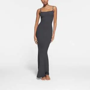 SKIMS SKIMS Soft Lounge Long Slip Dress Graphite