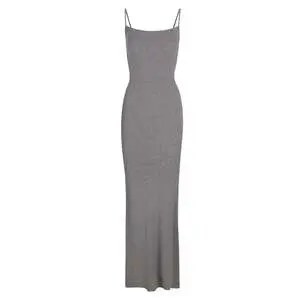 SKIMS SKIMS Soft Lounge Long Slip Dress Gray