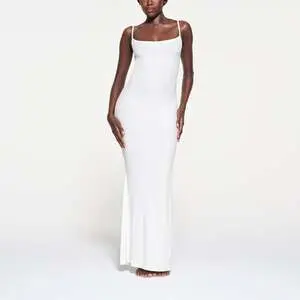 SKIMS SKIMS Soft Lounge Long Slip Dress Marble