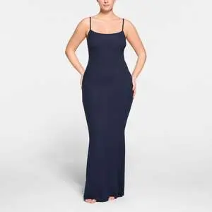 SKIMS SKIMS Soft Lounge Long Slip Dress Navy