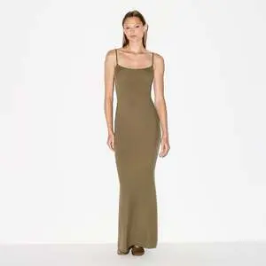 SKIMS SKIMS Soft Lounge Long Slip Dress Oak