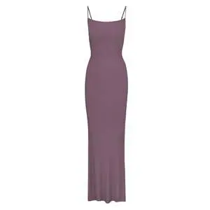 SKIMS SKIMS Soft Lounge Long Slip Dress Plum