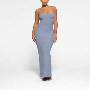 SKIMS SKIMS Soft Lounge Long Slip Dress Slate