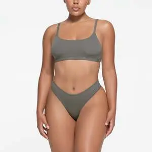 SKIMS Scoop Bralette | Medium Neutral | 2xs | Fits Everybody Gunmetal