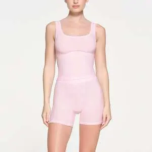 SKIMS Boxer | Light Neutral | 2xs | Soft Lounge Cherry Blossom