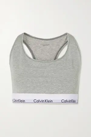 CK ONE Dd+ Modern Cotton Stretch Cotton And Modal-blend Bralette