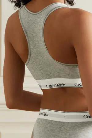 CK ONE Dd+ Modern Cotton Stretch Cotton And Modal-blend Bralette