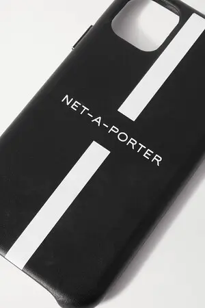 Net-a-porter The Daily Edited Printed Leather Iphone 11 Pro Case - Black