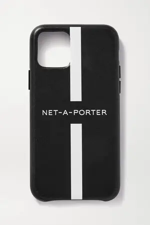 Net-a-porter The Daily Edited Printed Leather Iphone 11 Case - Black