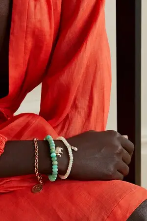 SYDNEY EVAN Elephant Chrysoprase And Diamond Bracelet