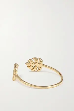 SYDNEY EVAN Tiny Monstera Leaf Diamond Ring