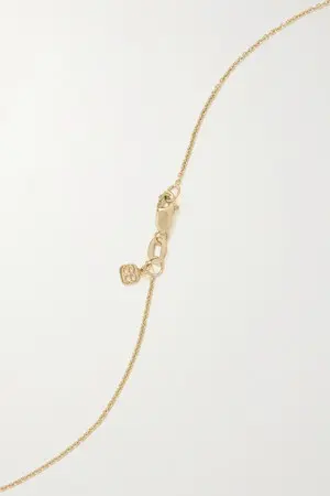 SYDNEY EVAN Small Monstera Leaf Diamond Necklace - Gold