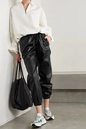 Stella McCartney Kira Vegetarian Leather Track Pants