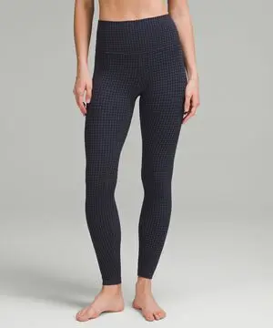 Lululemon High-Rise Pant 28" Micro Houndstooth Blue Multi