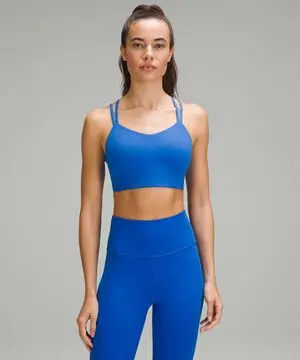 Lululemon Like A Cloud Longline Bra Blazer Blue Tone