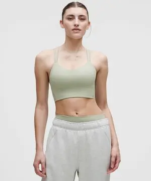 Lululemon Like A Cloud Longline Bra Fog Green