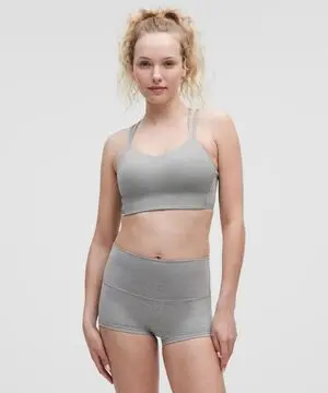Lululemon Like A Cloud Longline Bra Heathered Core Medium Grey