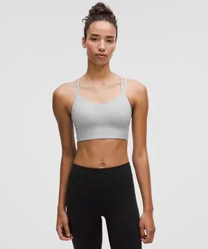 Lululemon Like A Cloud Longline Bra Heathered Core Ultra Light Grey