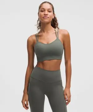 Lululemon Lululemon Like A Cloud Longline Bra Palm Deco