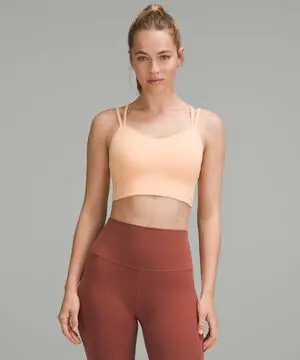 Lululemon Like A Cloud Longline Bra Peach Bellini