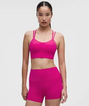 Lululemon Like A Cloud Longline Bra Pink Flare