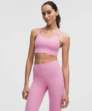 Lululemon Like A Cloud Longline Bra Pink Frosting