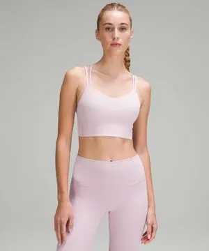 Lululemon Like A Cloud Longline Bra Pink Peony