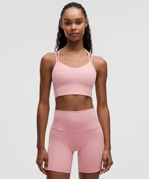 Lululemon Like A Cloud Longline Bra Pink Tide