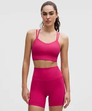 Lululemon Like A Cloud Longline Bra Raspberry Coulis