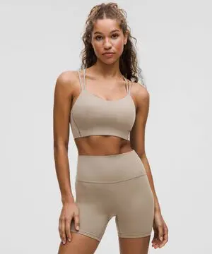 Lululemon Like A Cloud Longline Bra Warm Ash Grey
