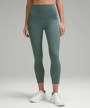 Lululemon Wunder Train High-Rise Crop 23" Medium Forest
