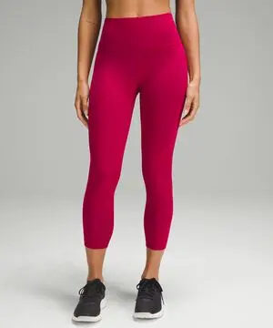 Lululemon Wunder Train High-Rise Crop 23" Ruby Red