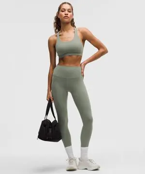 Lululemon Wunder Train High-Rise Crop 23" Willow Leaf