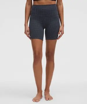 Lululemon Align™ High-Rise 6" Short Micro Houndstooth Blue Multi