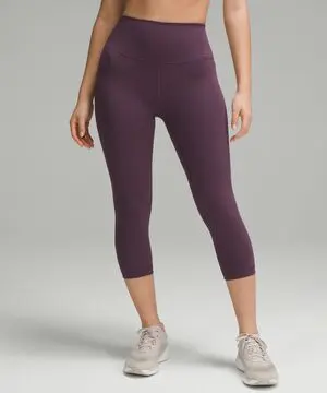 Lululemon Wunder Train High-Rise Crop 21 Grape Thistle