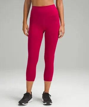Lululemon Wunder Train High-Rise Crop 21 Ruby Red
