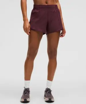 Lululemon Hotty Hot High-rise Lined Short 4 Garnet