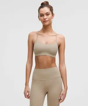 Lululemon Flow Y Bra Nulu Sheer Oak