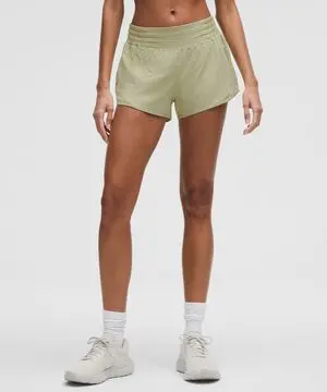 Lululemon Hotty Hot High-Rise Lined Short 2.5" Honeydew