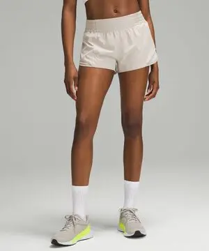Lululemon Hotty Hot High-Rise Lined Short 2.5" Mojave Tan