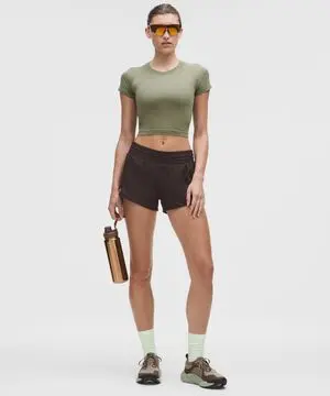 Lululemon Hotty Hot High-Rise Lined Short 2.5" Sequoia